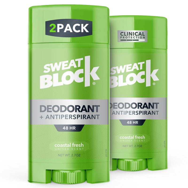 SweatBlock Clinical Strength Deodorant Antiperspirant Stick for Men ...