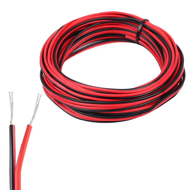 10 Meter 22AWG Electrical Wire 2 Core Black Red Wire Cable 22 Gauge 2 ...