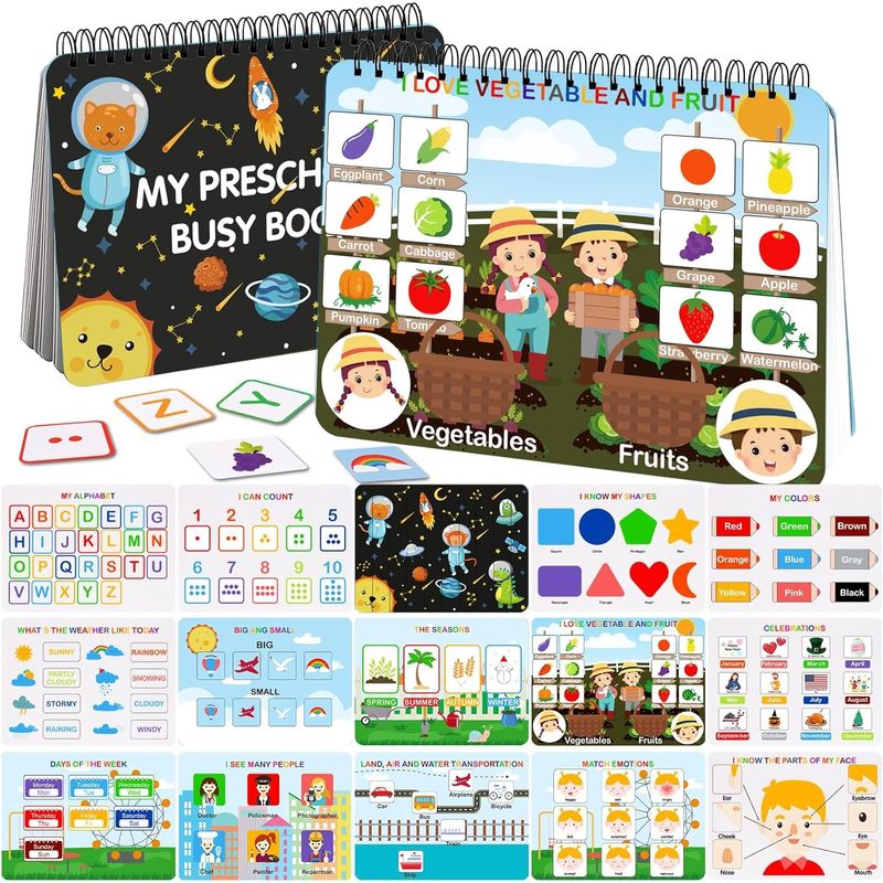 PASAMIC 30 Themes Busy Book Montessori Preschool Learning Activities ...