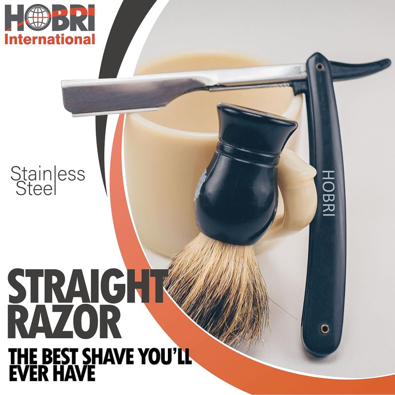 Professional Barber Straight Edge Razor with 10 Blades Men's Manual ...