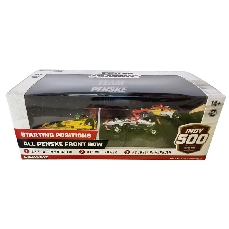 Greenlight 11611 2024 Indianapolis 500 All Penske Front Row 3-Car Set ...